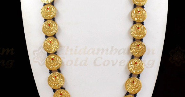 Traditional Modern Galsar Black Crystal Pattern Design Gold Haram HR1817