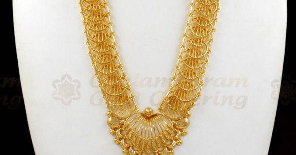 Short Haram Handmade Hearty Pattern Gold Haram Bridal Wear HR1818