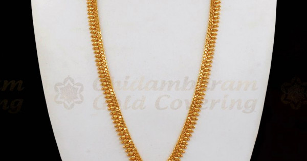 Buy Real Gold Design Single Ruby Stone One Gram Gold Beaded Haram HR1846