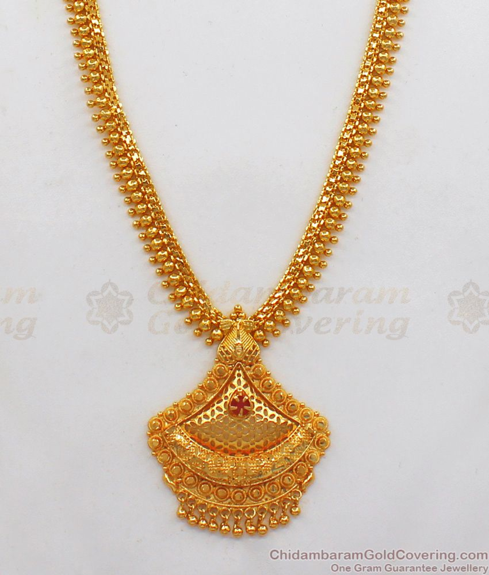 Buy Handcrafted Design One Gram Gold Haram Bridal Jewelry HR1847