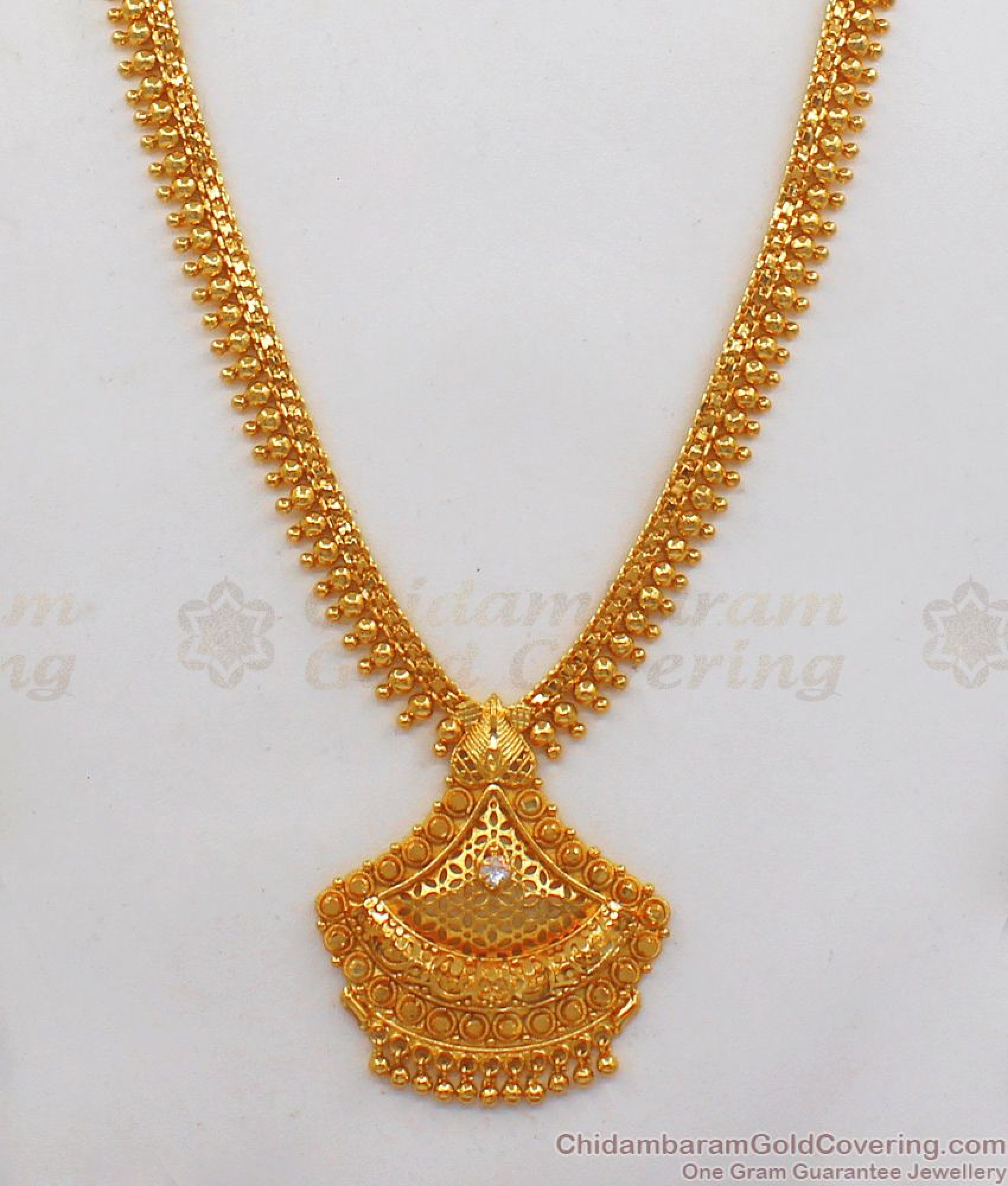 Buy Handcrafted Design One Gram Gold Haram Bridal Jewelry HR1848