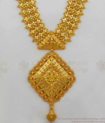 Kasu Malai, Ruby Stone Gold Plated Aaram, American Diamond Aaram ...