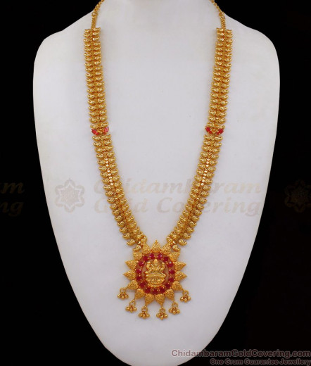 Kasu Malai, Ruby Stone Gold Plated Aaram, American Diamond Aaram ...