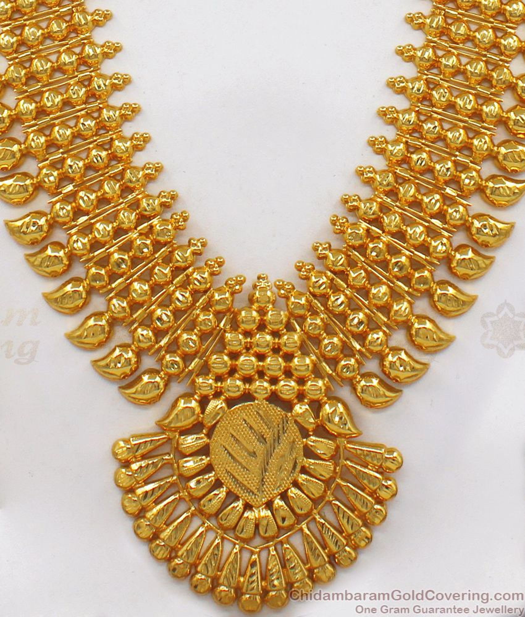 Kerala Design Long Gold Haram Wedding Collections HR1994