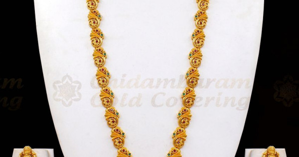 Premium Quality Gold Plated Haram With Earrings Collections HR2002