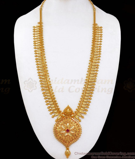 Kasu Malai, Ruby Stone Gold Plated Aaram, American Diamond Aaram ...