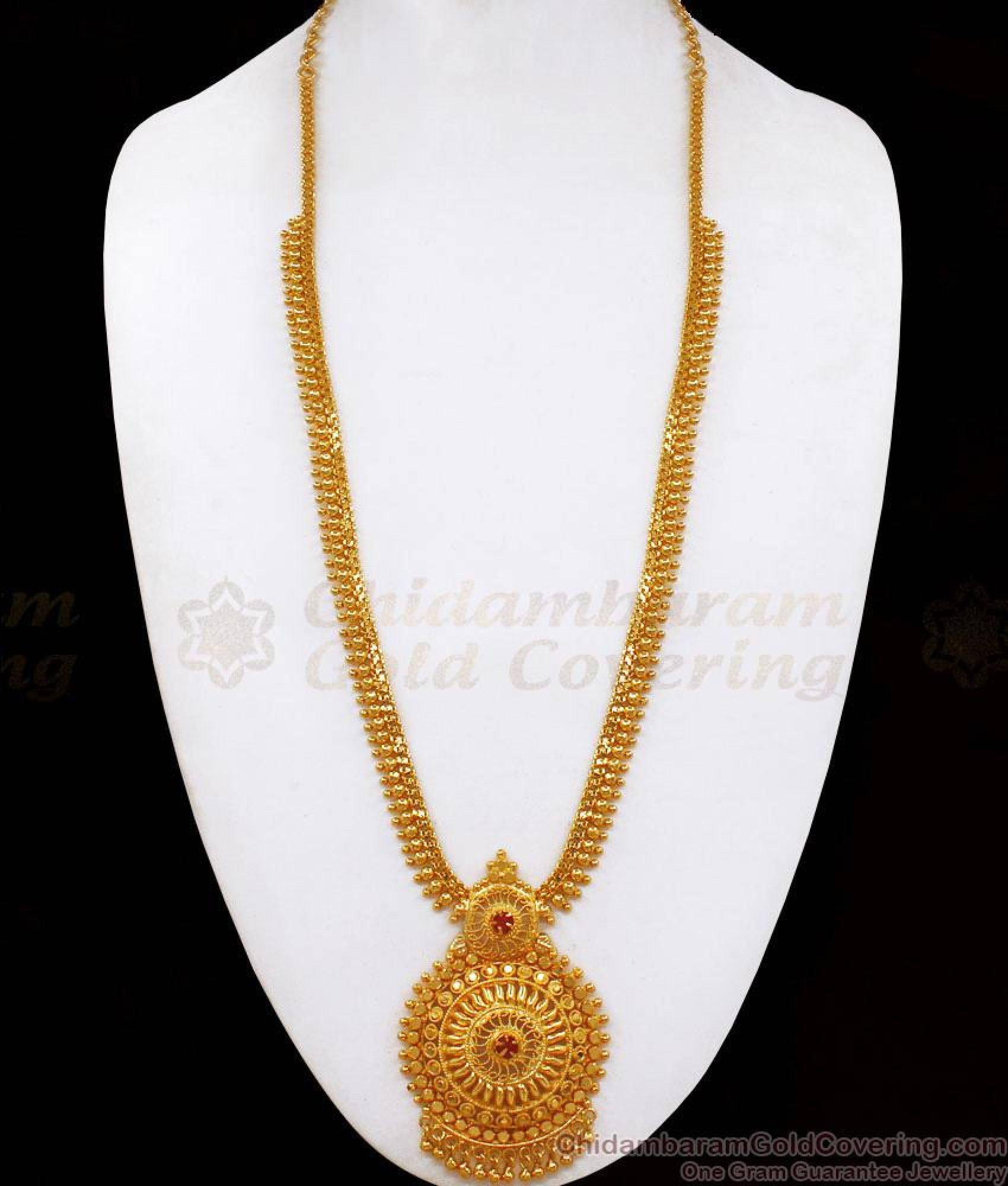 High Quality Gold Plated Haram Gold Beads Design Kerala Bridal Jewelry ...