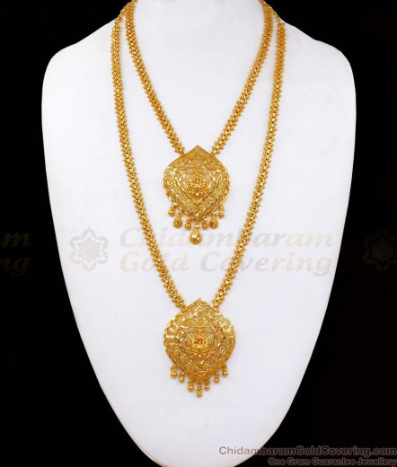 Kasu Malai, Ruby Stone Gold Plated Aaram, American Diamond Aaram ...