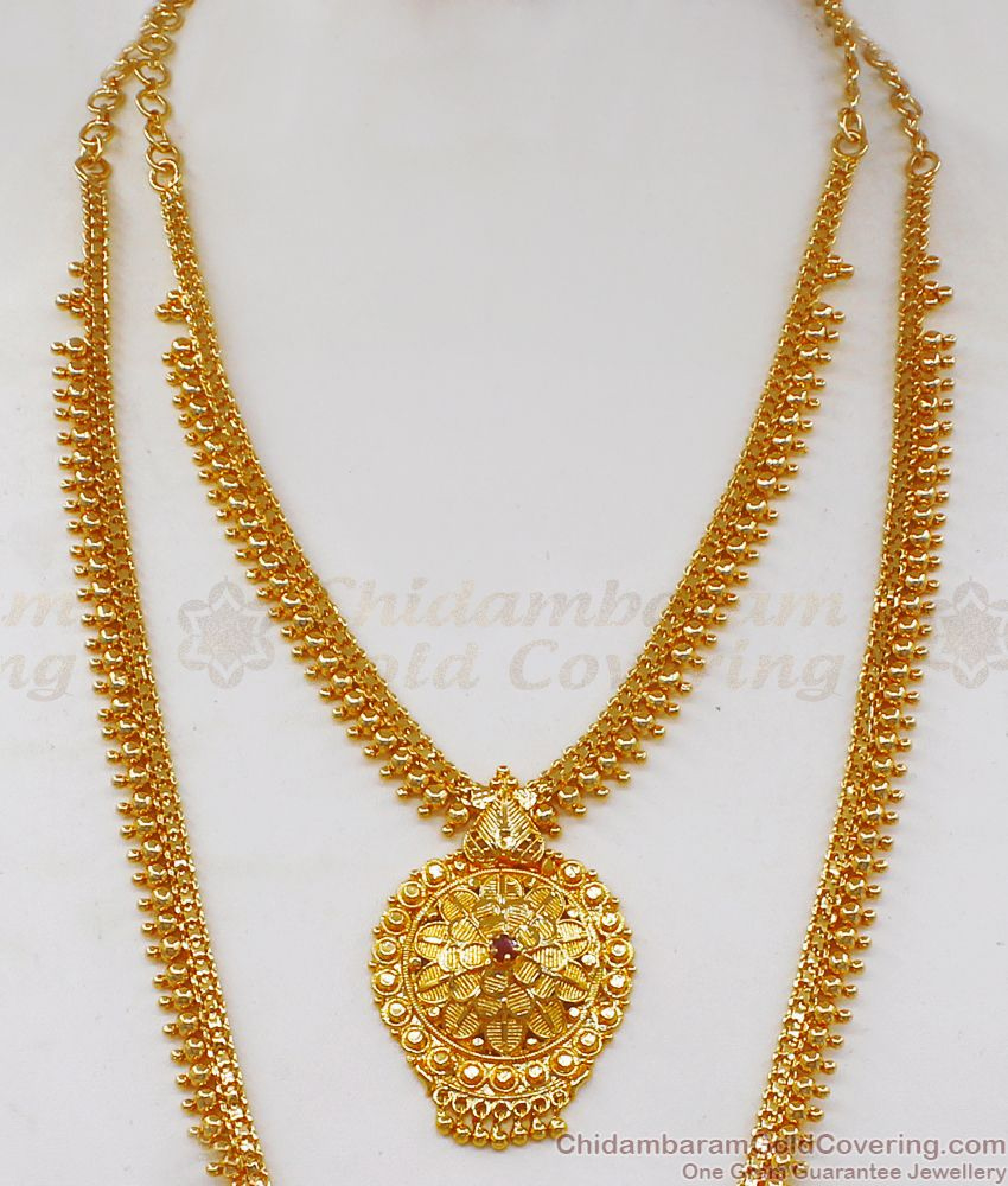 Light Weight Gold Haram Combo Designs 2022 Collections HR2030