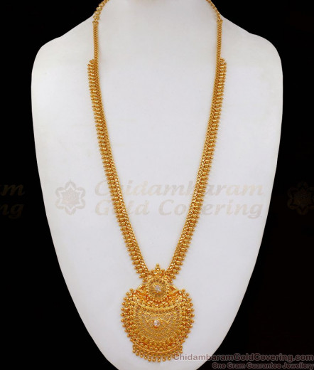 Traditional Kerala Trendy Pattern Gold Dollar With Ruby Stone Bridal ...
