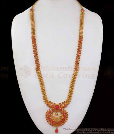 Grand Traditional Haram Design With Double Color Stone Jewellery ...