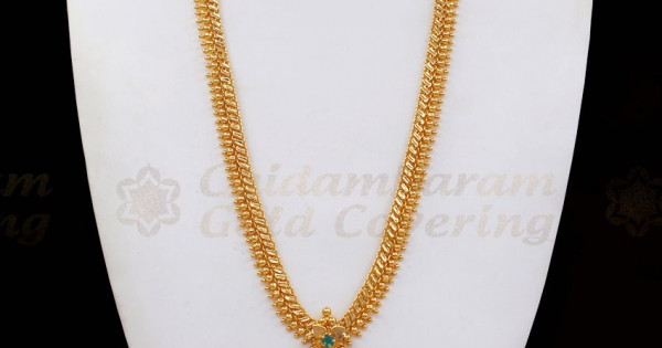 Big Dollar Gold Haram Emerald Stone Party Wear Fashion HR2132