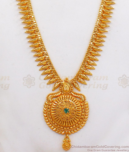Kasu Malai, Ruby Stone Gold Plated Aaram, American Diamond Aaram ...