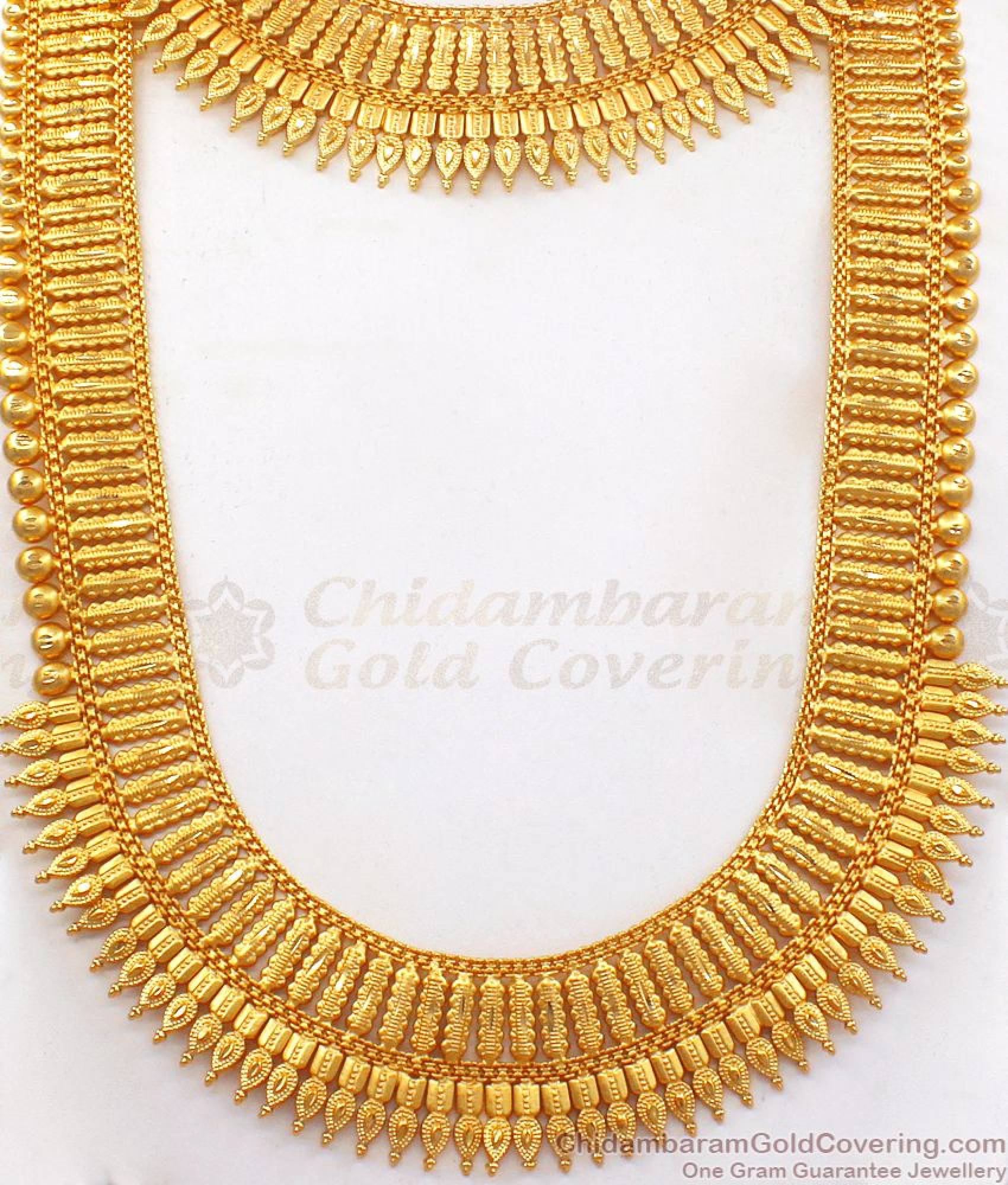 Grand Kerala Bridal Wear Forming Haram Necklace Combo HR2191