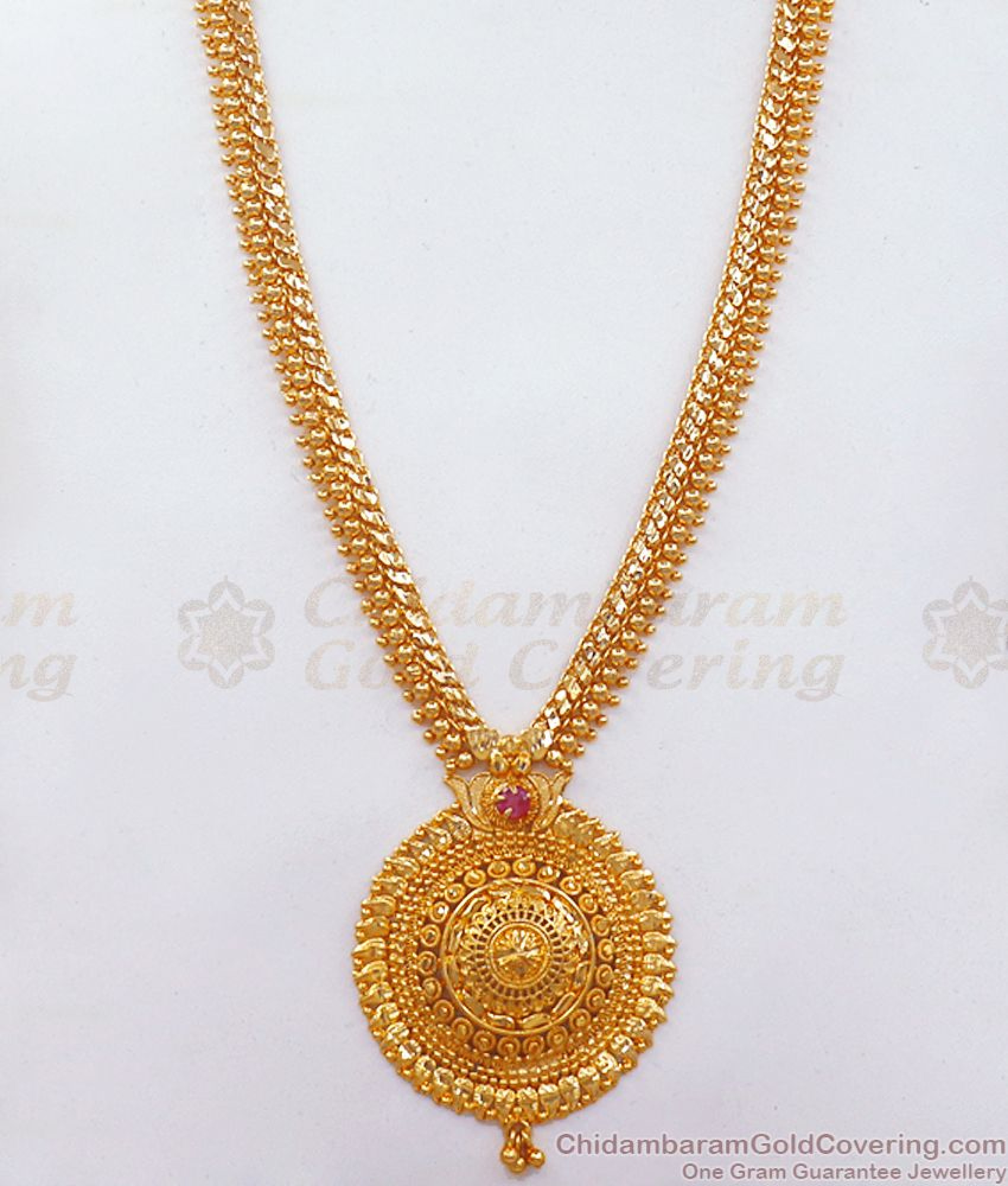 Buy Real Gold Pattern Haram Design Ruby Stone Shop Online HR2301