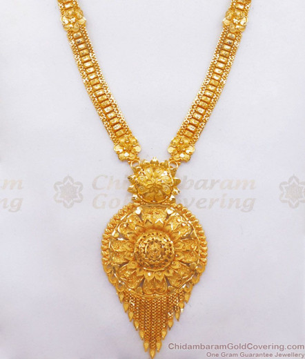 Kasu Malai, Ruby Stone Gold Plated Aaram, American Diamond Aaram ...