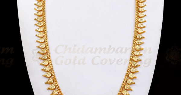 High Quality Leaf Pattern Gold Plated Haaram Plain Collection HR2426