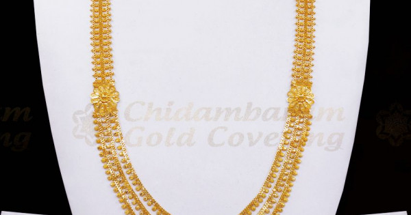 Two Gram Gold Haram 3 Line Layer Pattern Earring Combo Set HR2454