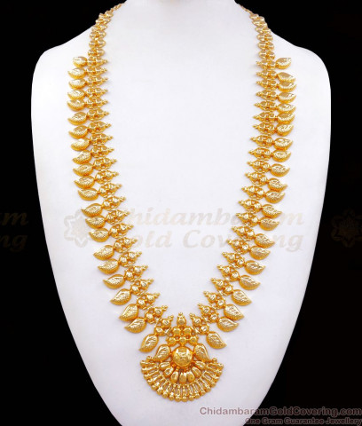 Artistic One Gram Gold Haram Necklace Combo Floral Dollar Pattern Ruby ...
