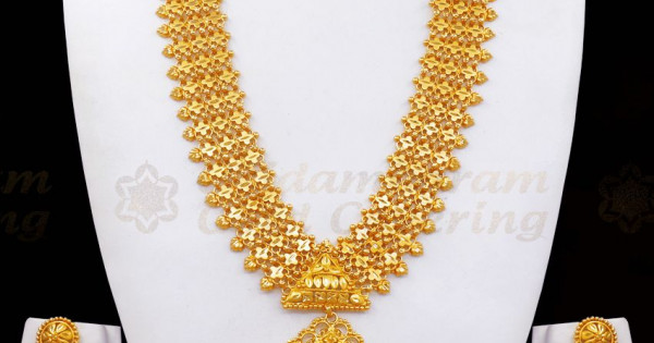 Two Gram Gold Arabic Designs Long Necklace / Haaram ...