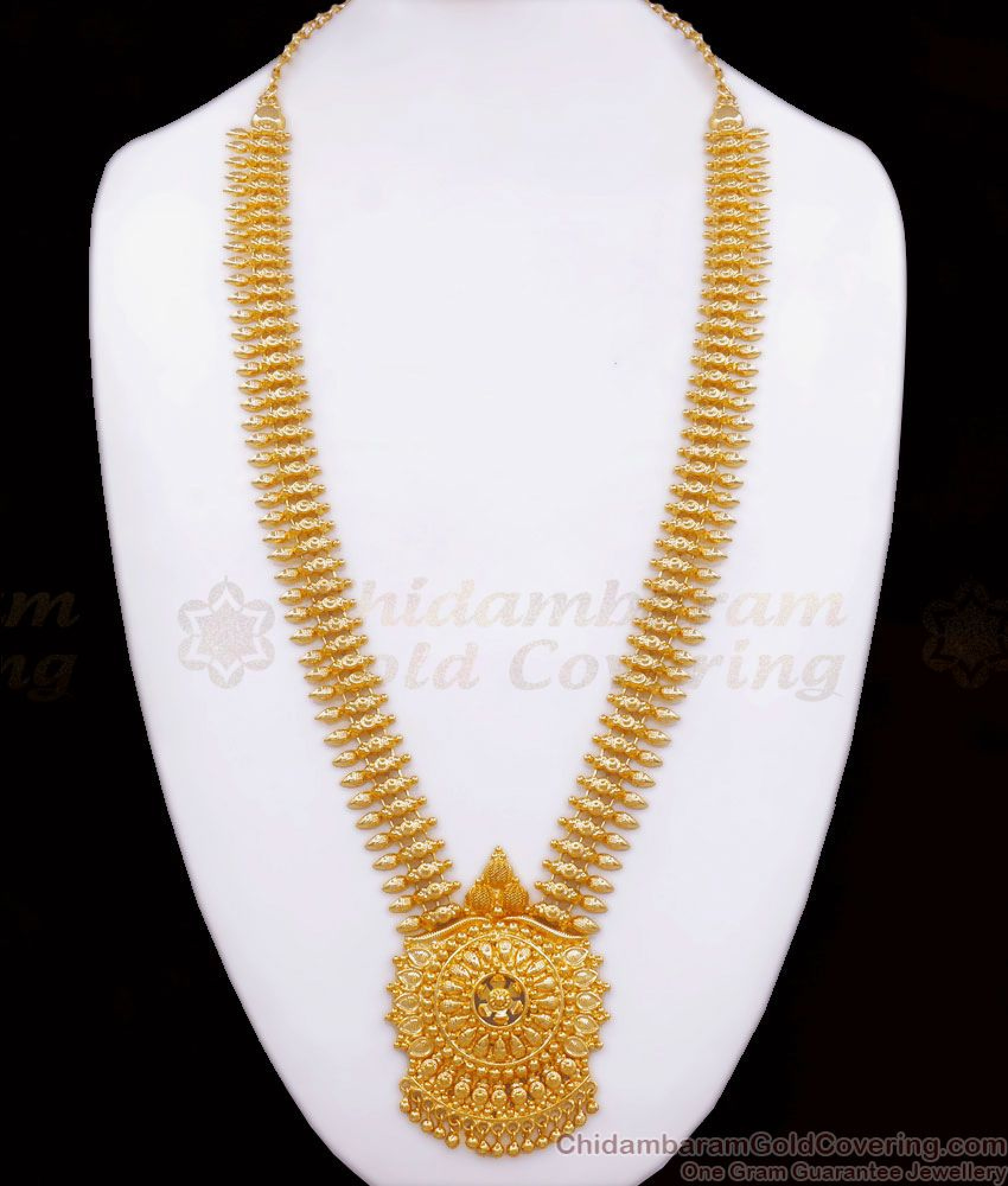 Trendy Bridal Design Gold Plated Haaram For Women Jewelry Collections ...