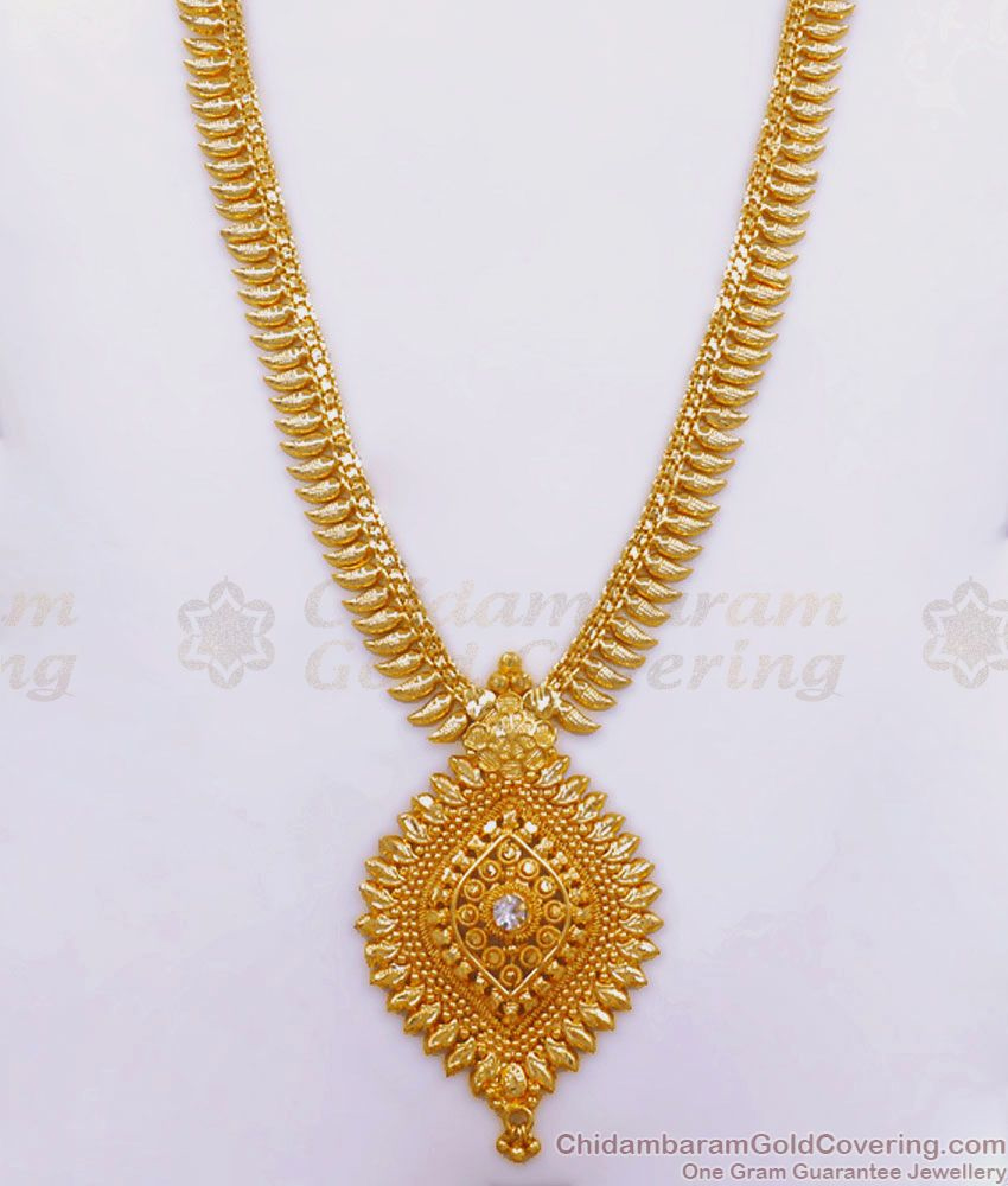 1 Gram Gold Haram Mullai Mottu Kerala Pattern Shop Online HR2534