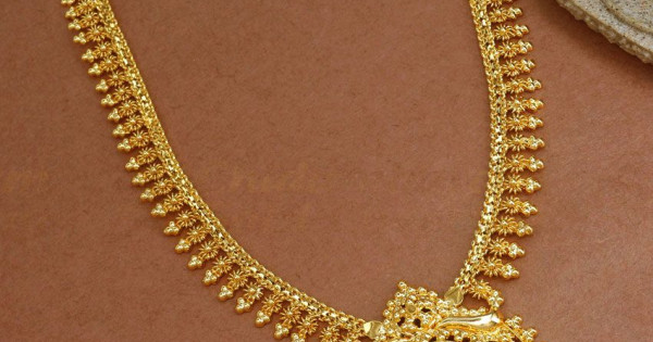 One Gram Gold Haram Ruby Stone Mullaipoo Collections Online HR2550