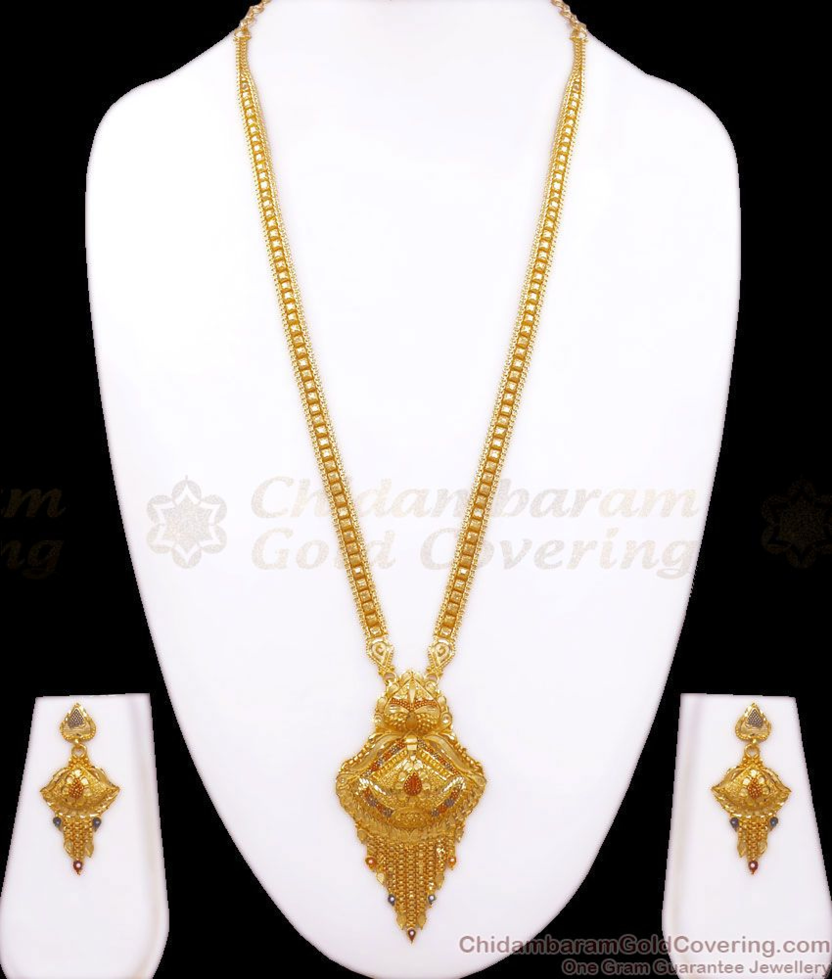 Long Bridal Forming Haram Enamel Design 2 Gram Gold Jewelry Collection ...