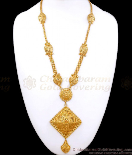 Kasu Malai, Ruby Stone Gold Plated Aaram, American Diamond Aaram ...