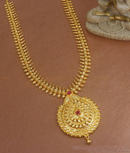 Islamic Traditional Gold Haaram Designs For Women HR2928