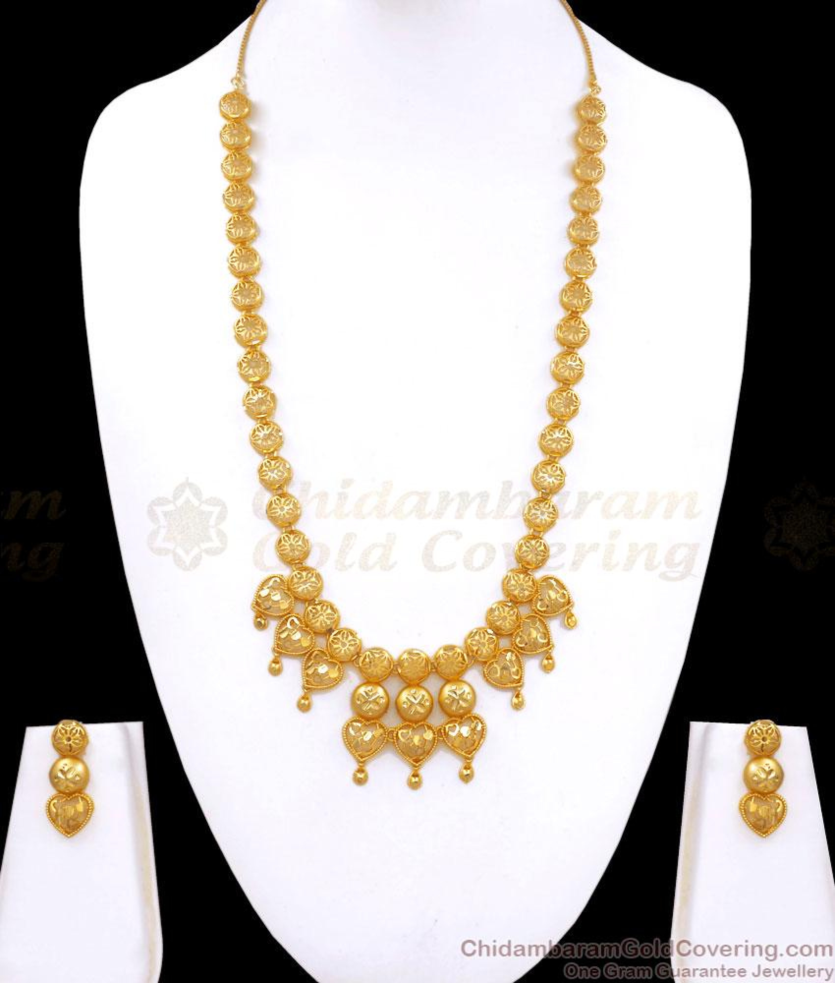 Latest Arabic Pattern 2 Gram Gold Haram Earring Combo Bridal ...