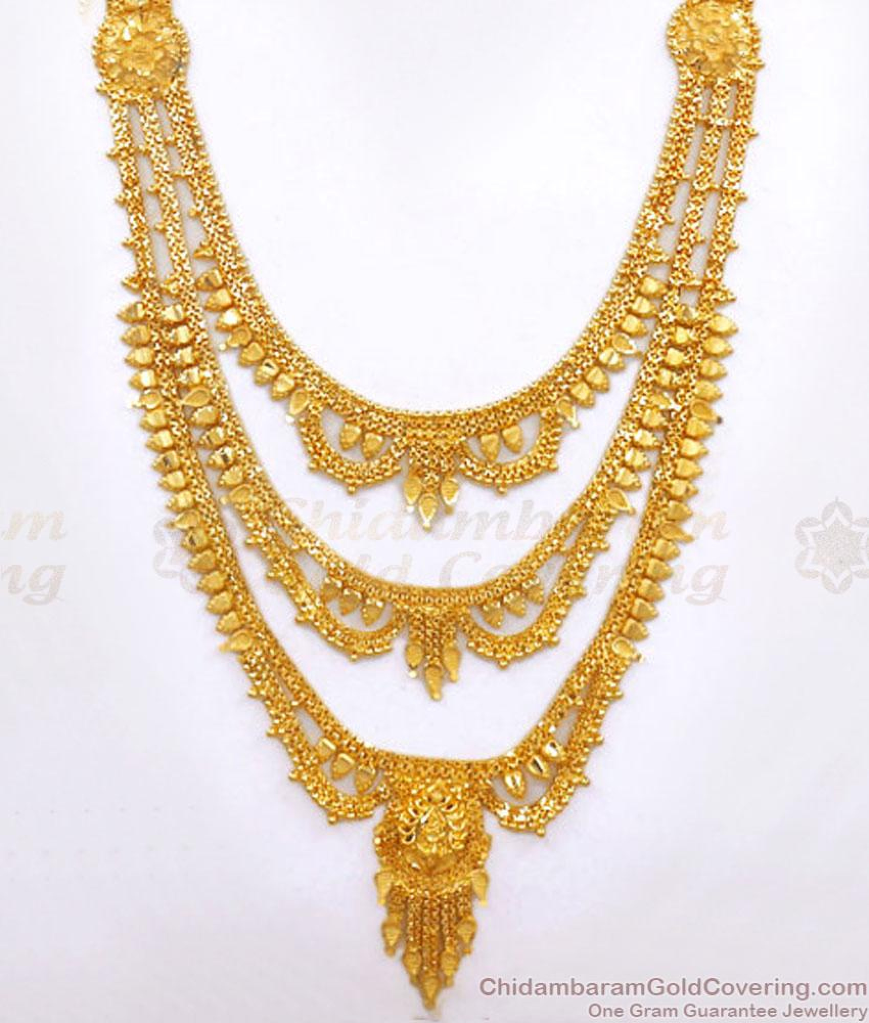 Grand 2 Gram Gold Haram Bridal Calcutta Collections With Earrings Shop ...