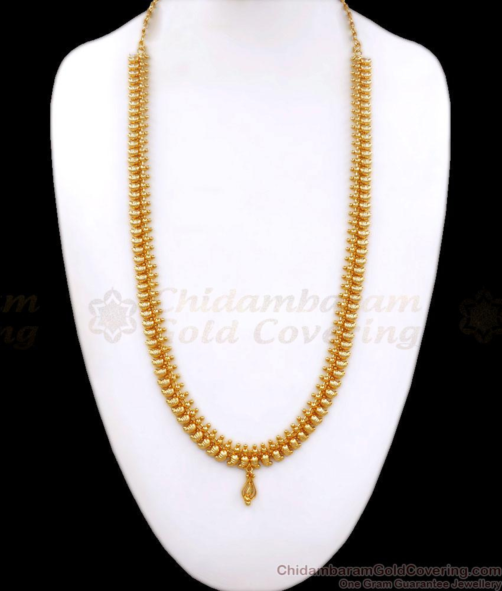 Bridal Plain One Gram Gold Haaram Mango Pattern For Bridal Collections ...