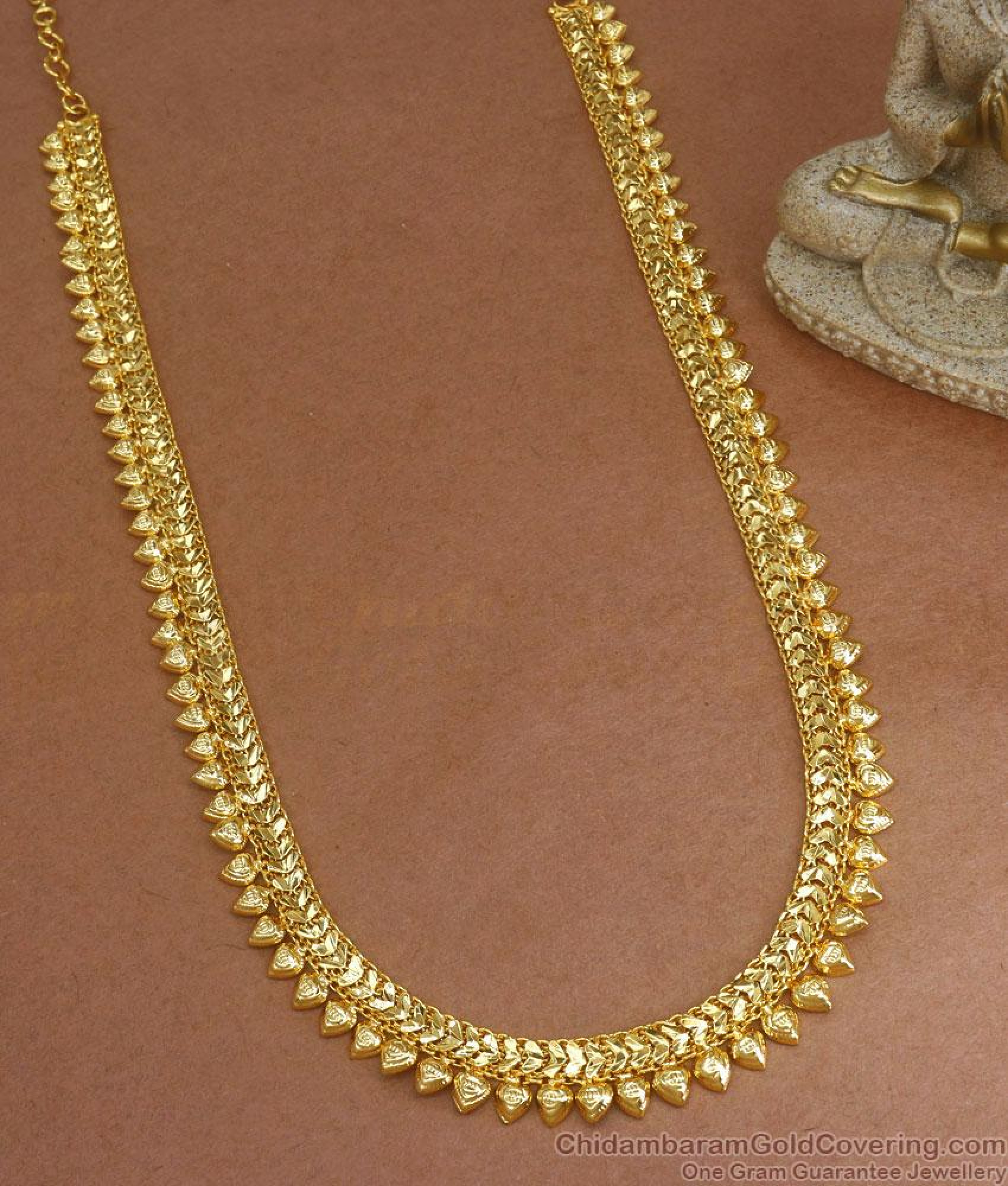 Stylish Heart Valentine Design Gold Imitation Haram Collections Shop ...