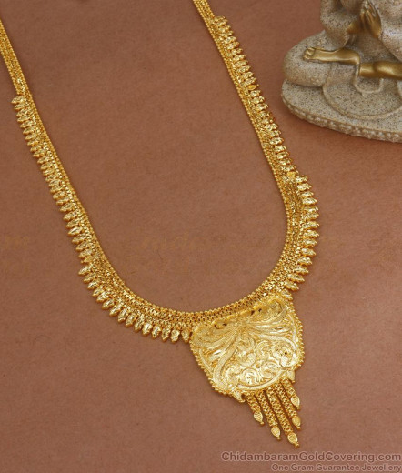 Magnificent Kerala Model Bridal Wear Heavy Gold Inspired Haram Malai HR1207