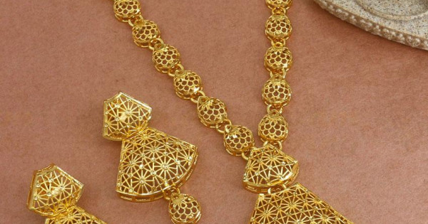 Arabic Design Gold Haram Full Bridal Combo Set Shop Online HR2775