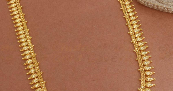 Unique 1 Gram Gold Haram Plain Bridal Jewelry Collections HR2816
