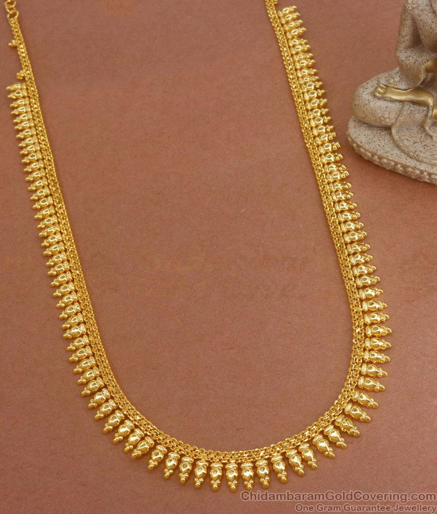 Latest Gold Imitation Haram Mullai Beads Kerala Pattern Shop Online HR2826