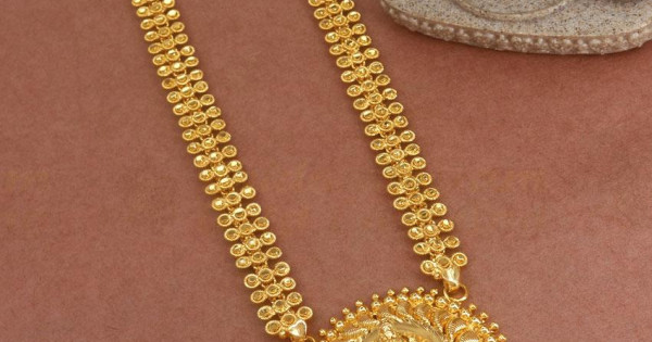 Plain Lakshmi Gold Haram Designs Online With Price HR2905