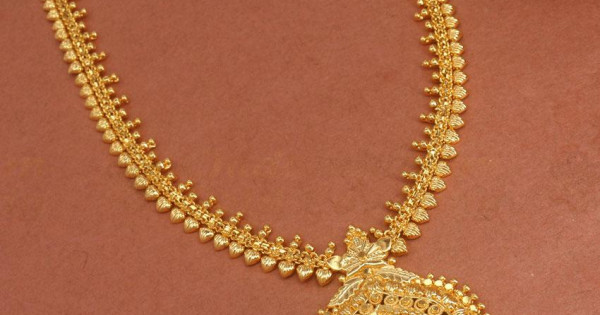 Traditional Gold Plated Haaram Kerala Bridal Designs HR2919