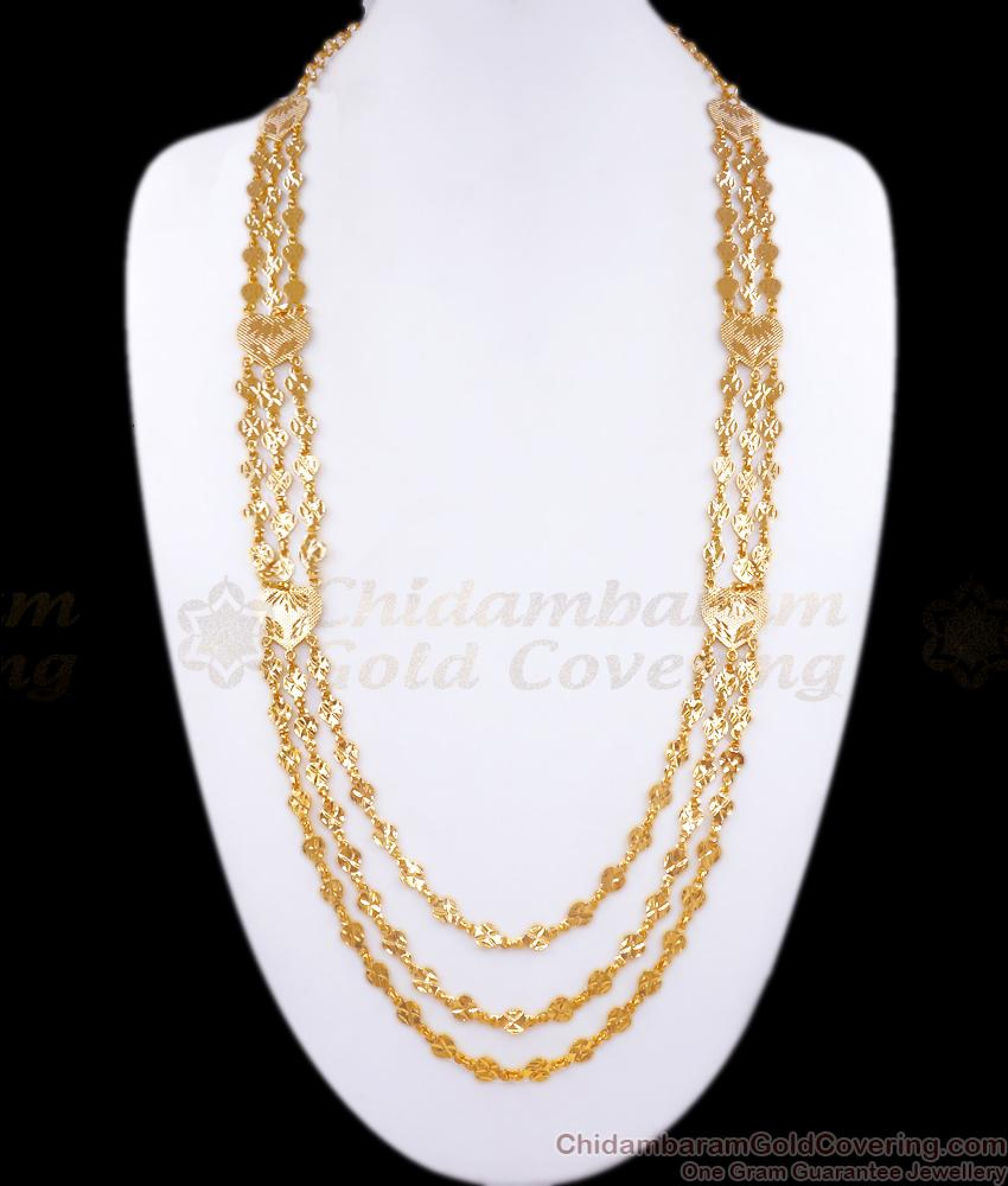 Multi Line Haram Gold Plated Governor Malai Collections HR2922