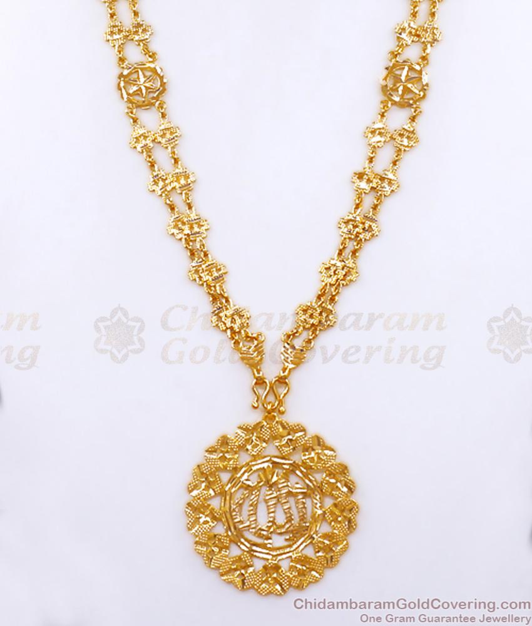 One Gram Gold Haaram Designs For Muslim Wedding HR2924