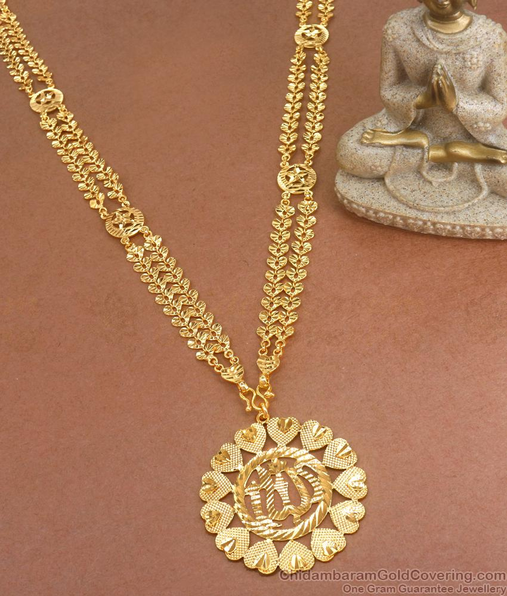 New Long Necklace Gold Governor Malai Imitation Jewelry HR2926