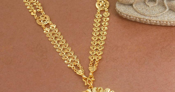 New Long Necklace Gold Governor Malai Imitation Jewelry HR2926