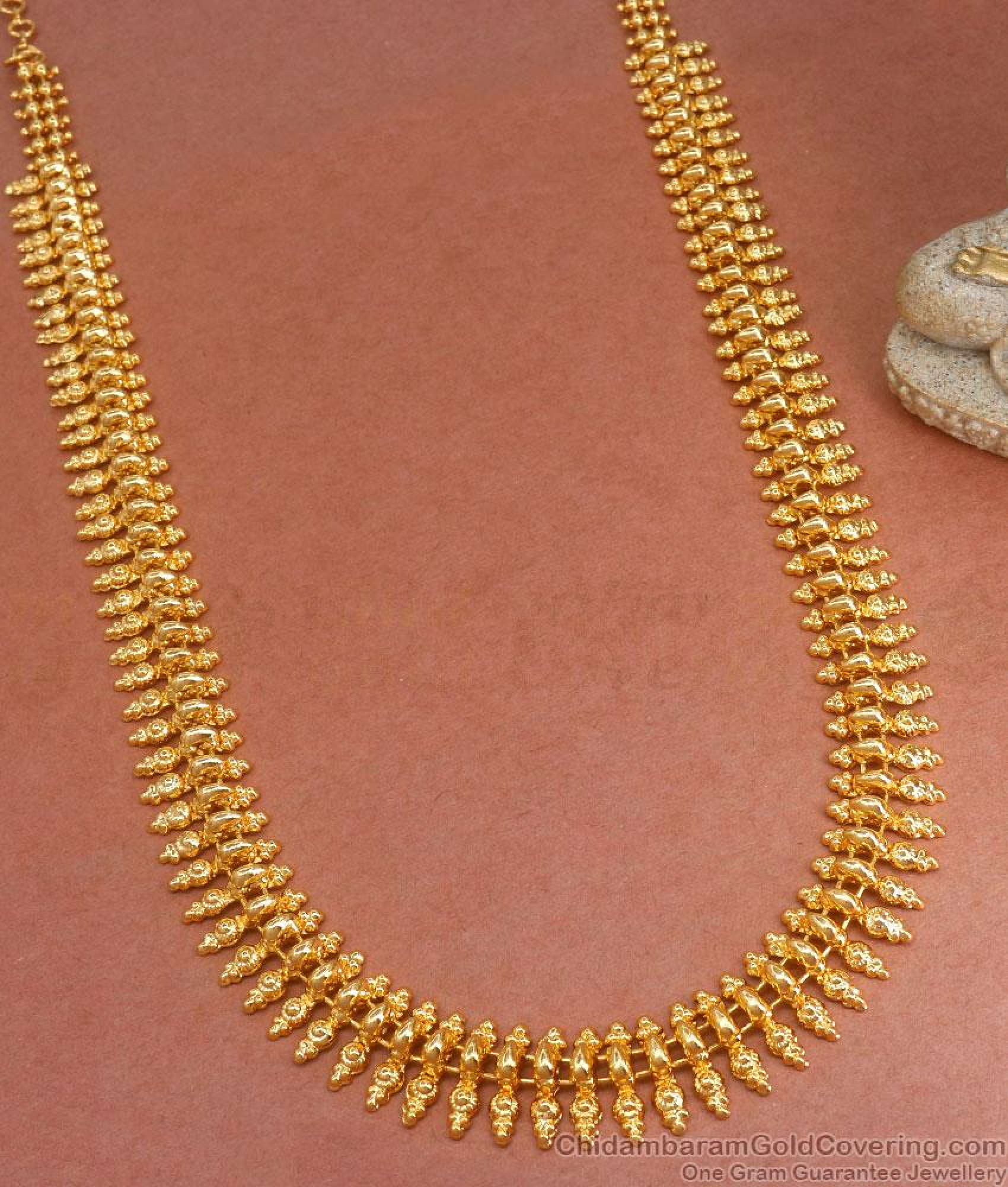 Kerala Mullaipoo 1 Gram Gold Haram Plain Design HR2942