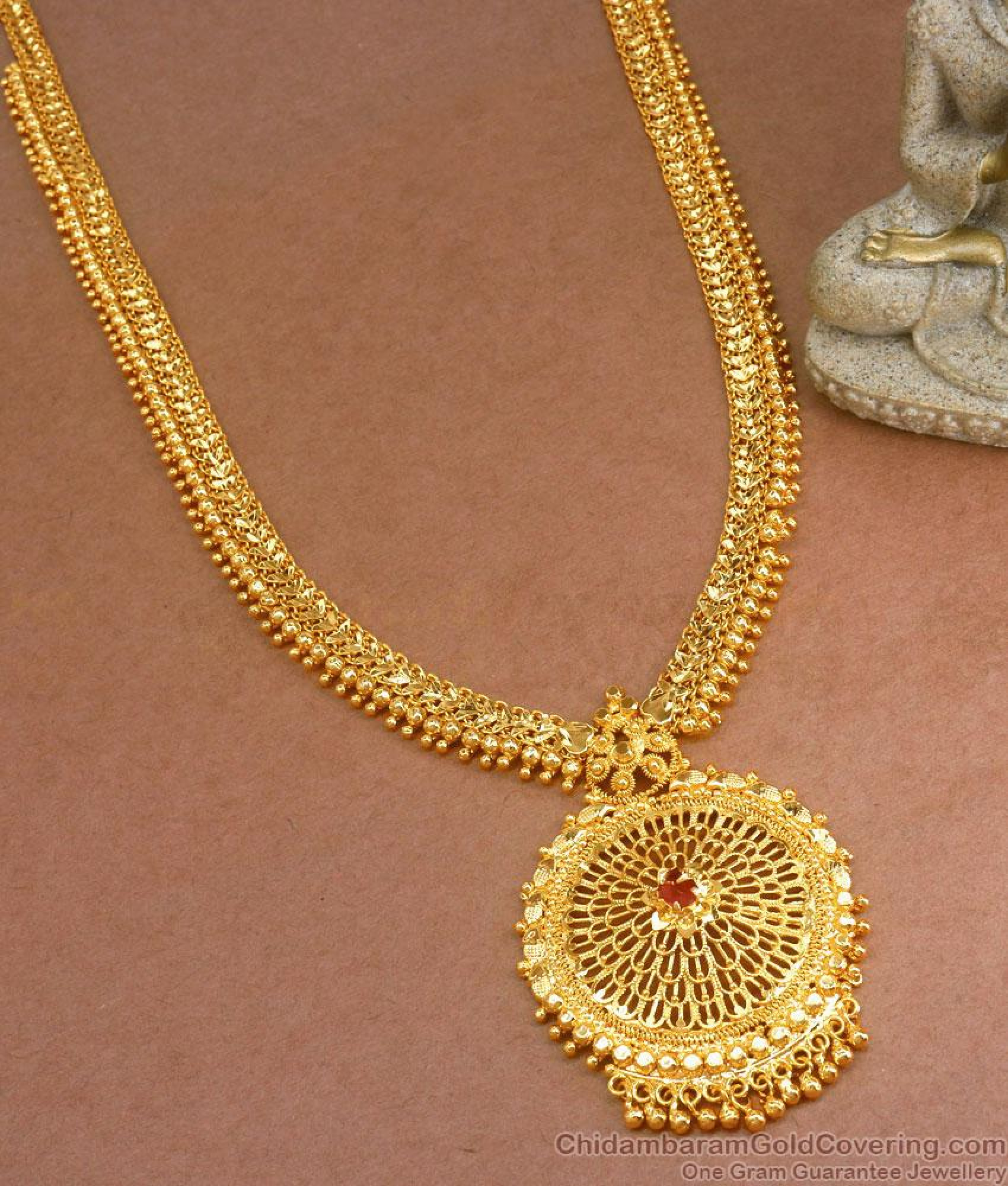 Simple Gold Imitation Haram Design Ruby Stone Pattern Function Wear HR2951