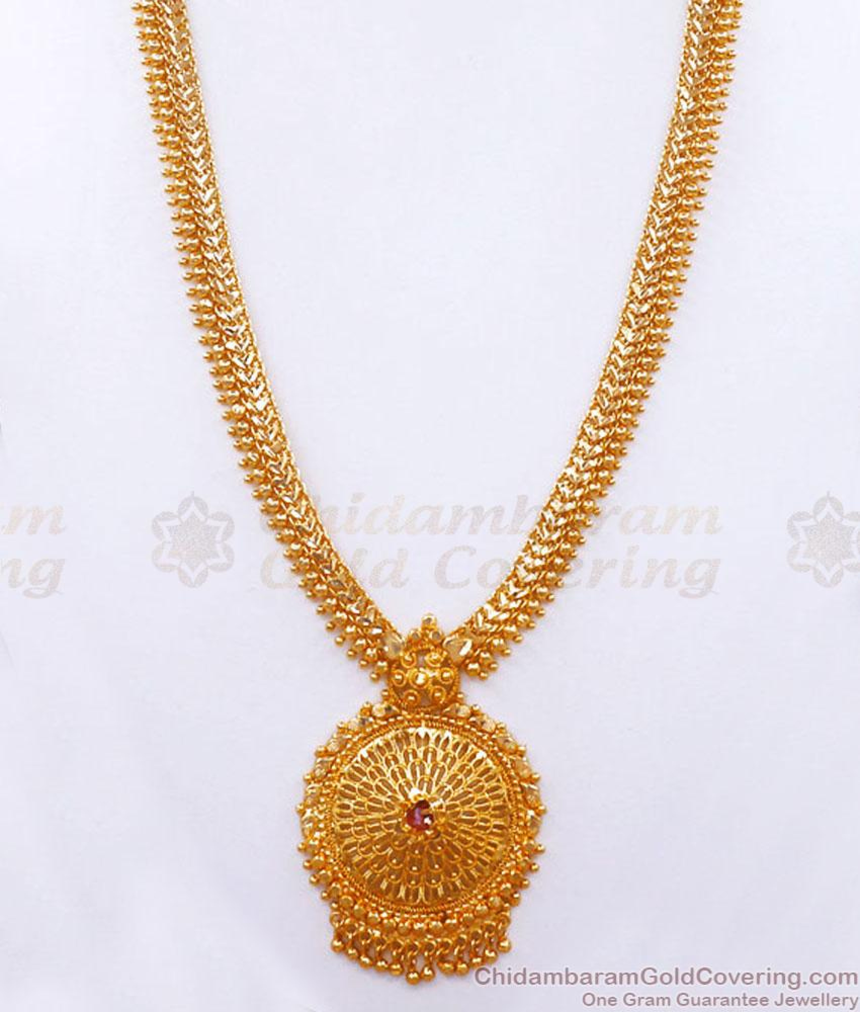 Simple Gold Imitation Haram Design Ruby Stone Pattern Function Wear HR2951