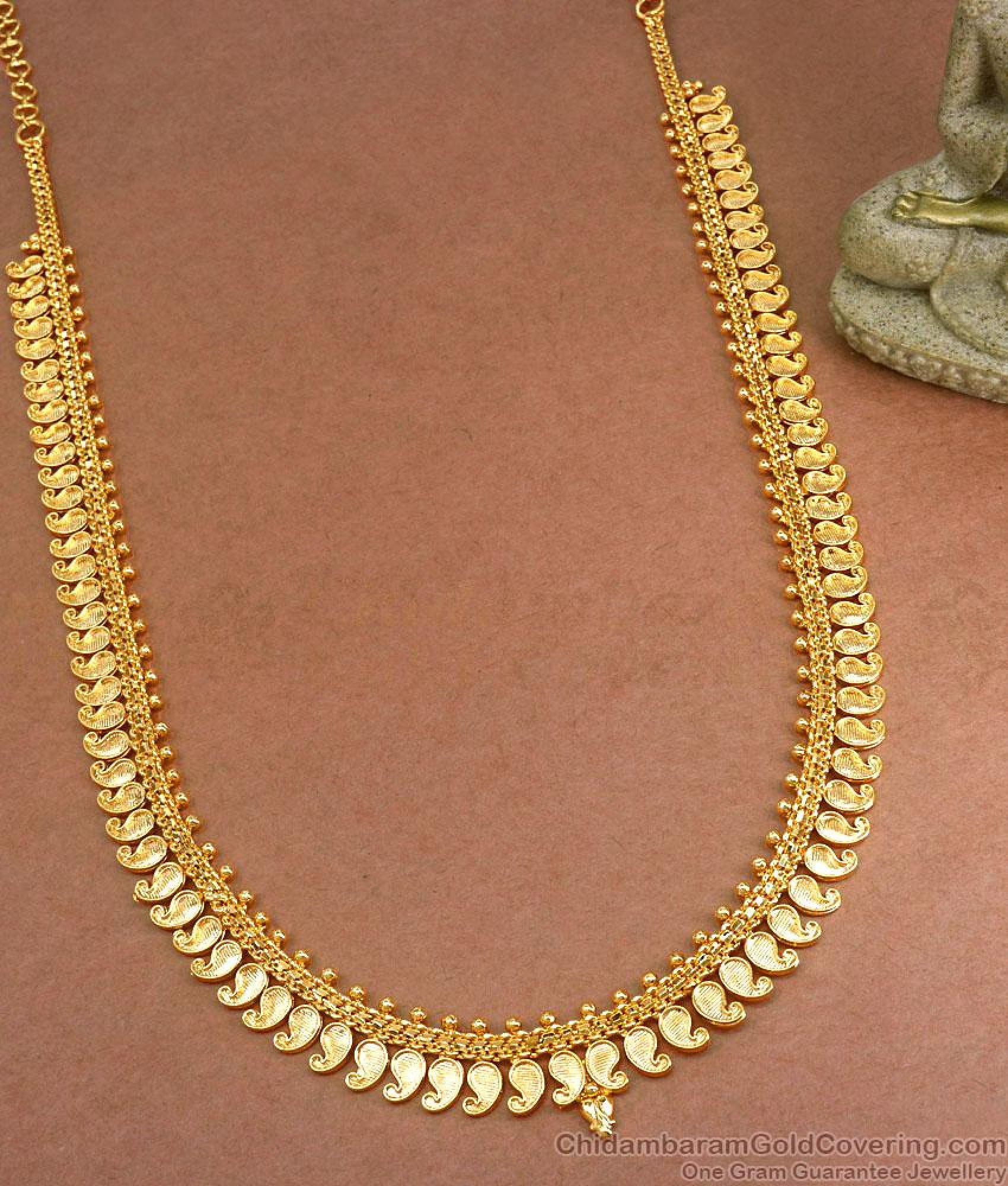 One Gram Gold Mango Haaram Women Wedding Collection HR2960