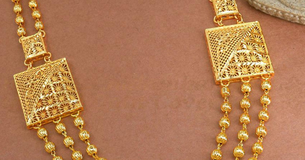 Latest Gold Multi Line Rani Haaram Bridal Collection HR2962