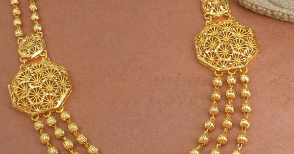 Two Gram Gold Step Haaram Arabic Bridal Designs HR2964